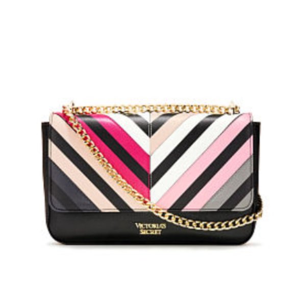 Victoria's Secret | Bags | Nwt Vs Multicolor Chevron Shoulder Bag ...